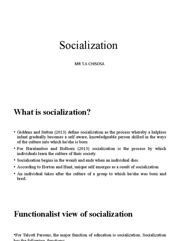 Socialization | PDF
