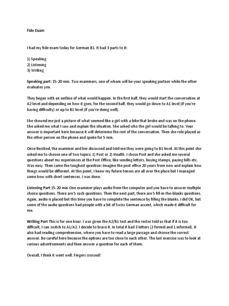 Fide Exam | PDF | Communication