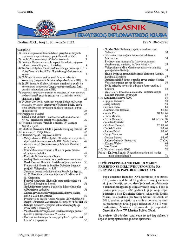 Glasnik HDK-a 1-2023 | PDF