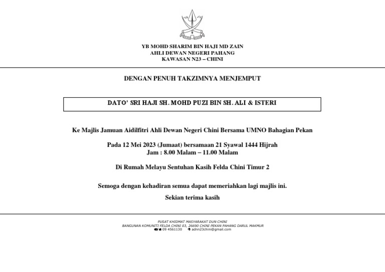 Dato' Sri Haji Sh. Mohd Puzi Bin Sh. Ali PDF | PDF