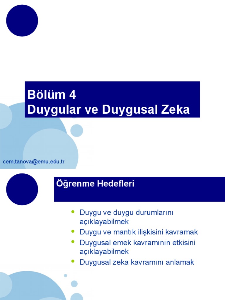 Bolum 4 Duygular.pptx | PDF