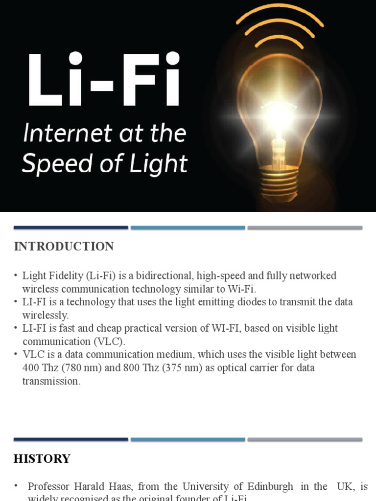 Lifi Internet | PDF | Wi Fi | Communication