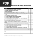 Bach Flower Remedy Questionnaire | PDF | Fear | Bach Flower Remedies