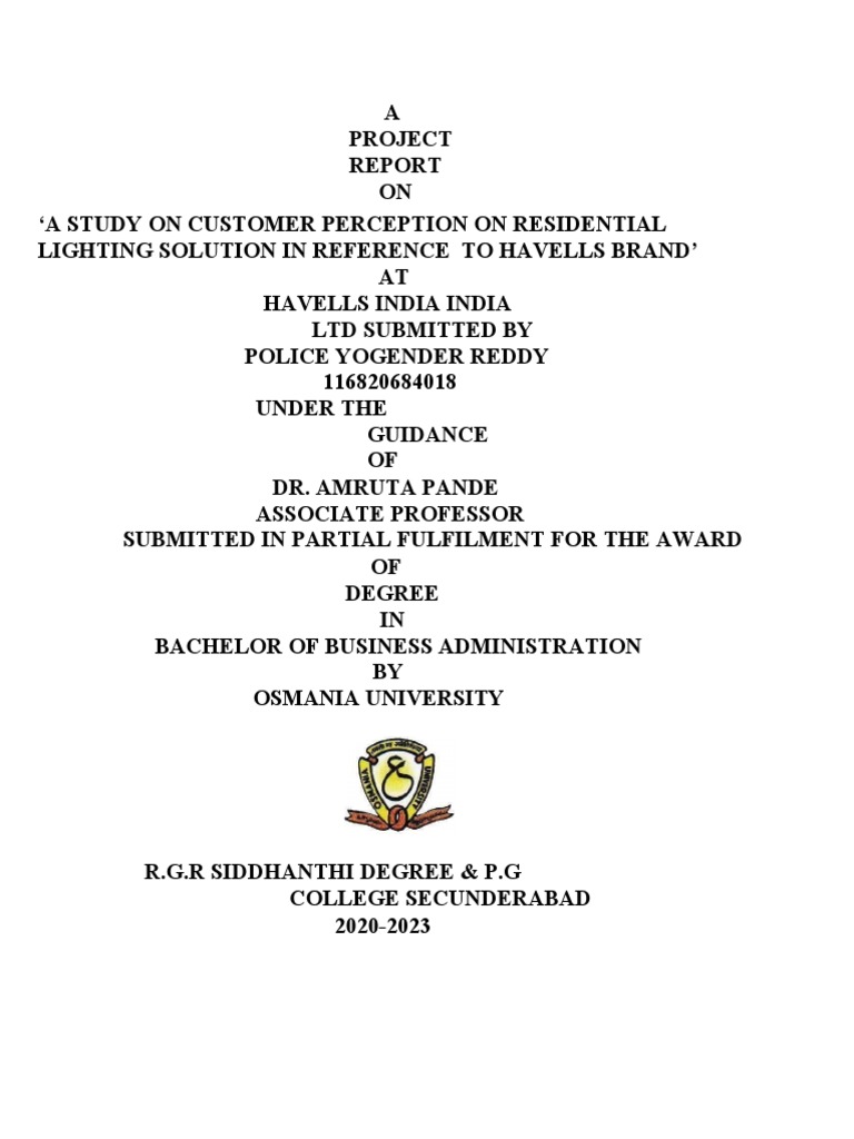 Havells customer perception | PDF | Light Emitting Diode | Data