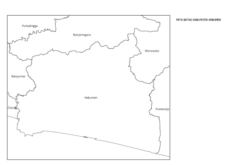 Peta Batas Kabupaten Kebumen PDF | PDF