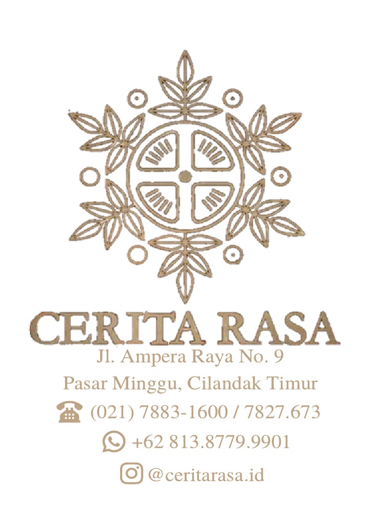 Menu from Cerita Rasa Indonesian Restaurant | PDF | Indonesian Cuisine ...