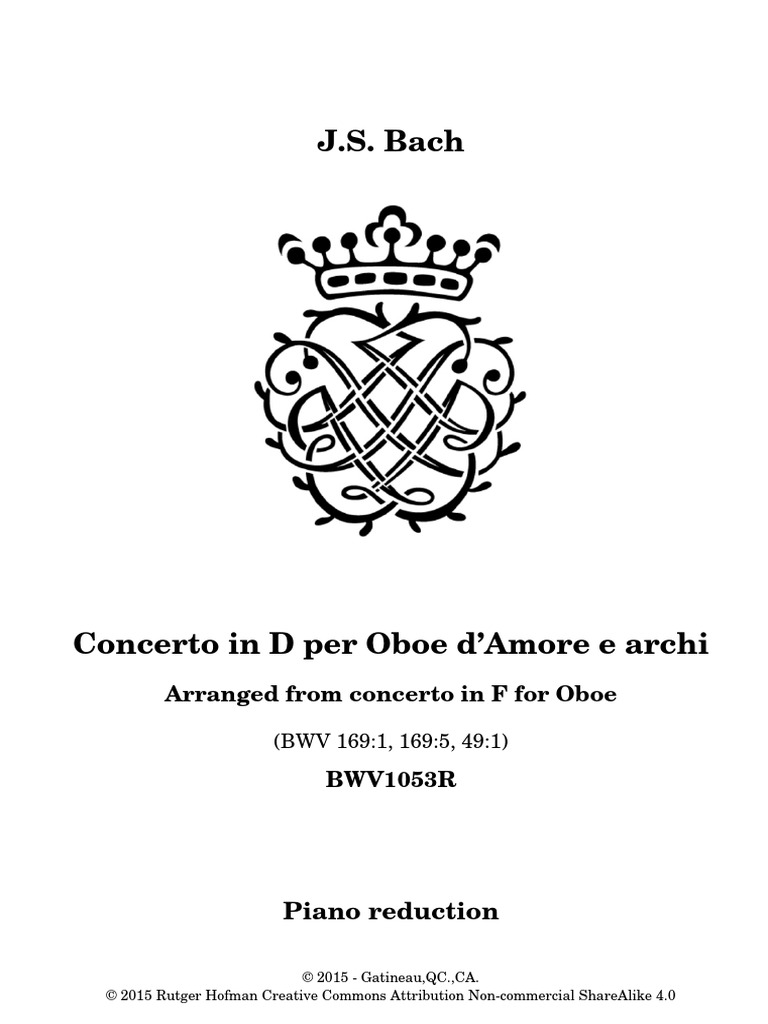 IMSLP Bach D Minor Klavier | PDF
