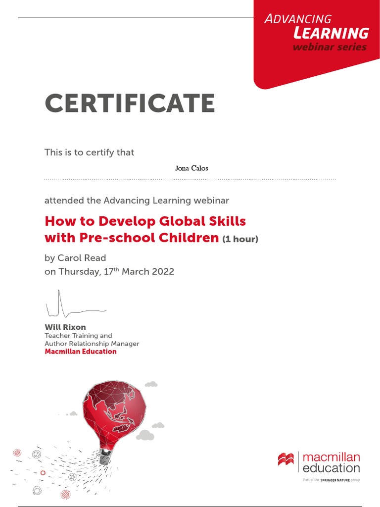 Webinar Certificate 1 Pdf Pdf