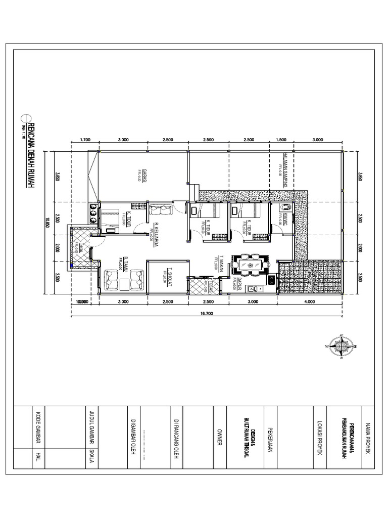Rencana Denah Rumah-1 | PDF