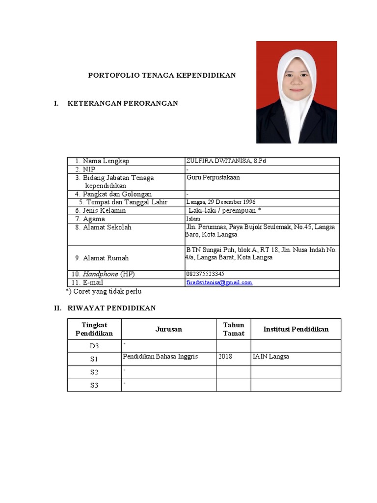 lampiran portofolio | PDF