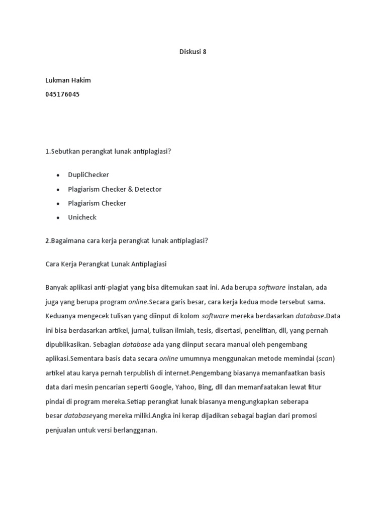 Diskusi 8 Bahasa Indonesia | PDF | Komputer | Teknologi & Rekayasa