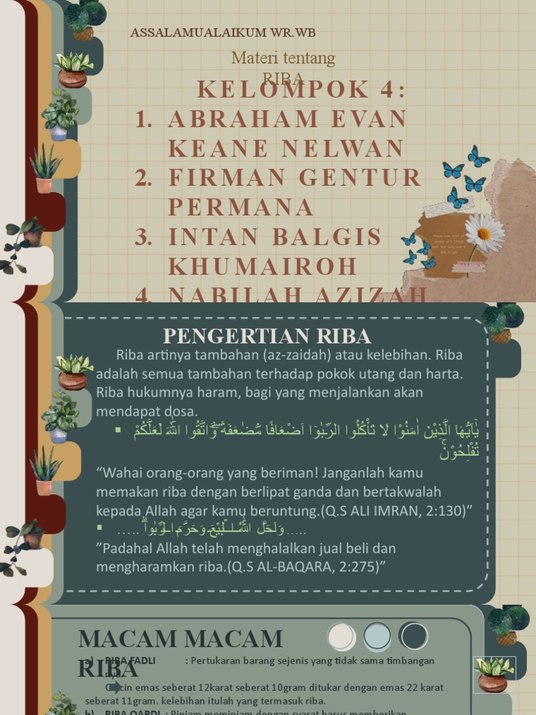 Materi Tentang Riba AGAMA (SMA) | PDF