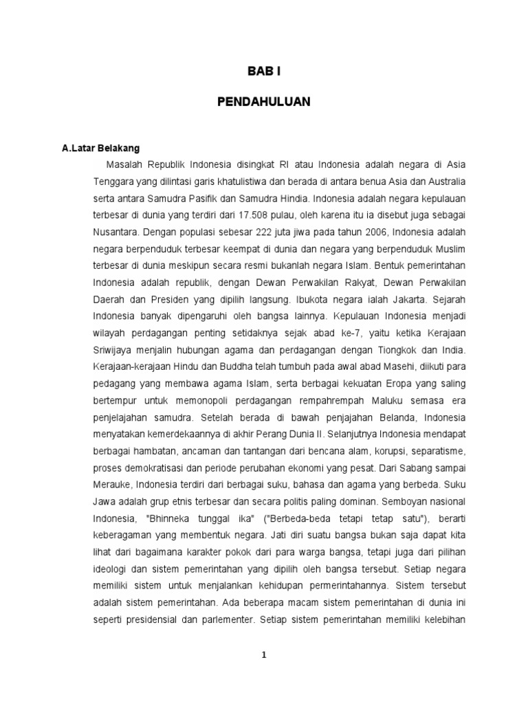 Bentuk Dan Sistem Pemerintahan Pdf