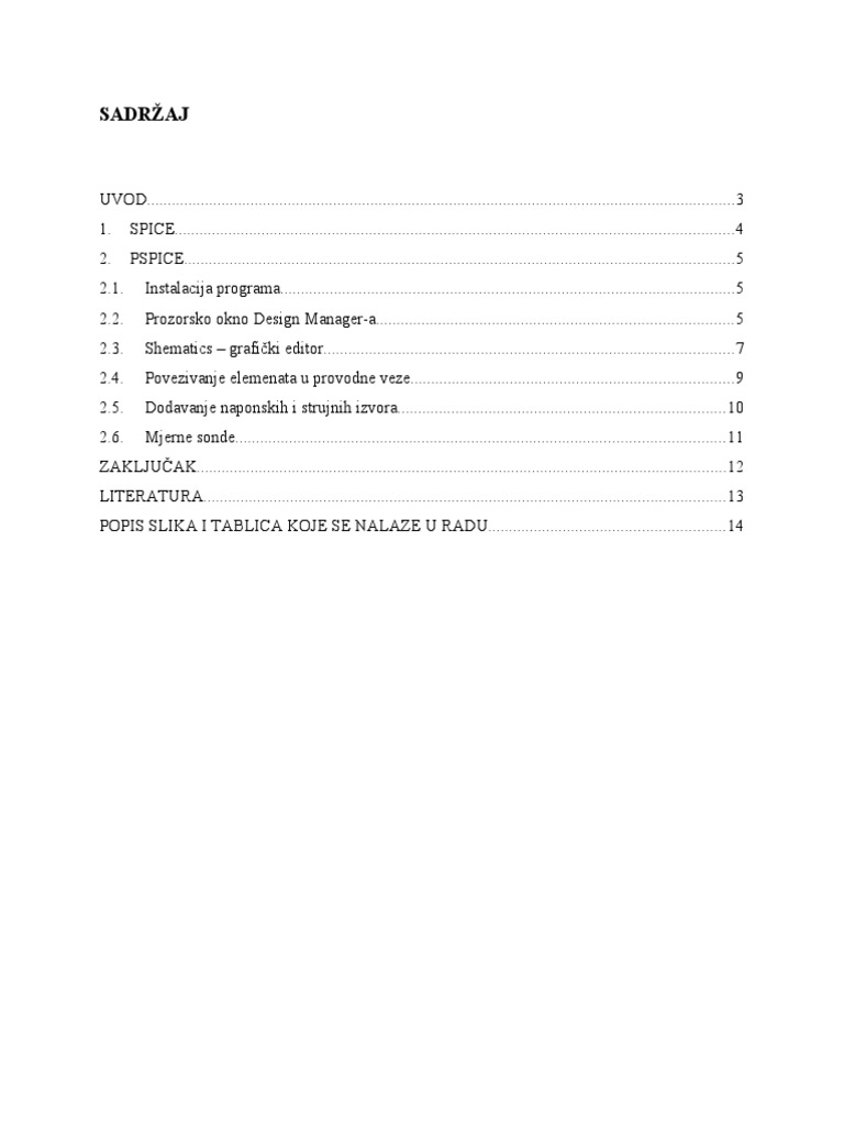 PSpice - Ulazni Dizajn | PDF