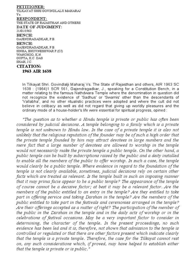 PETITIONER | PDF | Temple | Evidence