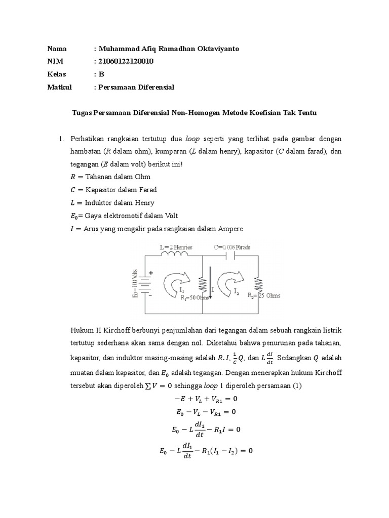 Muhammad Afiq Ramadhan Oktaviyanto - 21060122120010 - Tugas1 PDF | PDF