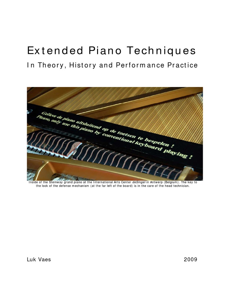Extended Piano Techniques Overview | PDF | Piano | Music Theory