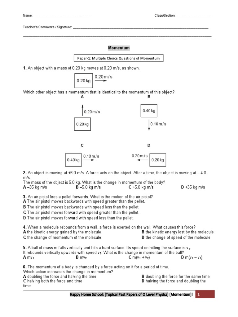 Momentum PDF | PDF | Force | Momentum
