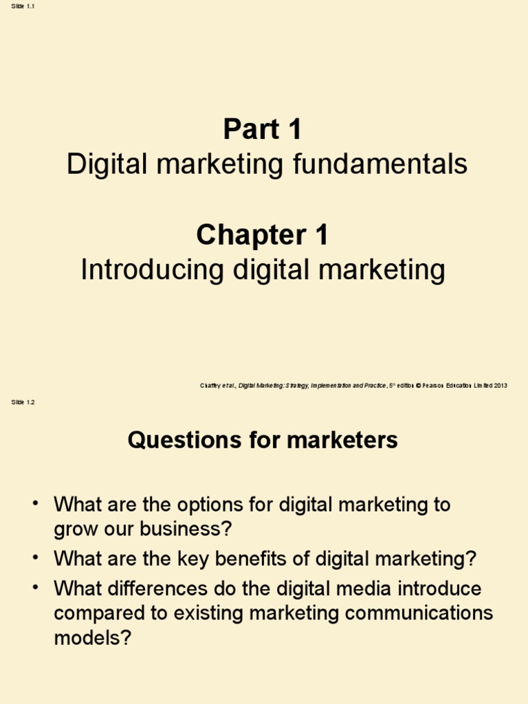 Chapter 1 | PDF | Digital Marketing | Marketing