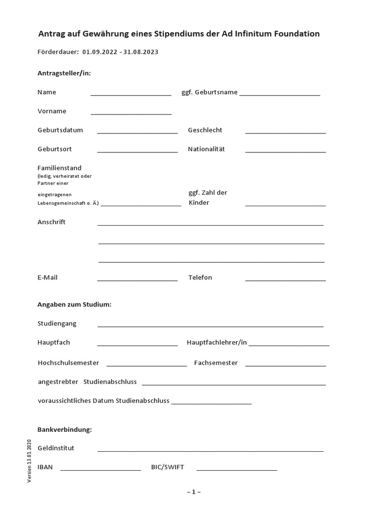 Antragsformular PDF | PDF | Théorie (échecs) | Échecs
