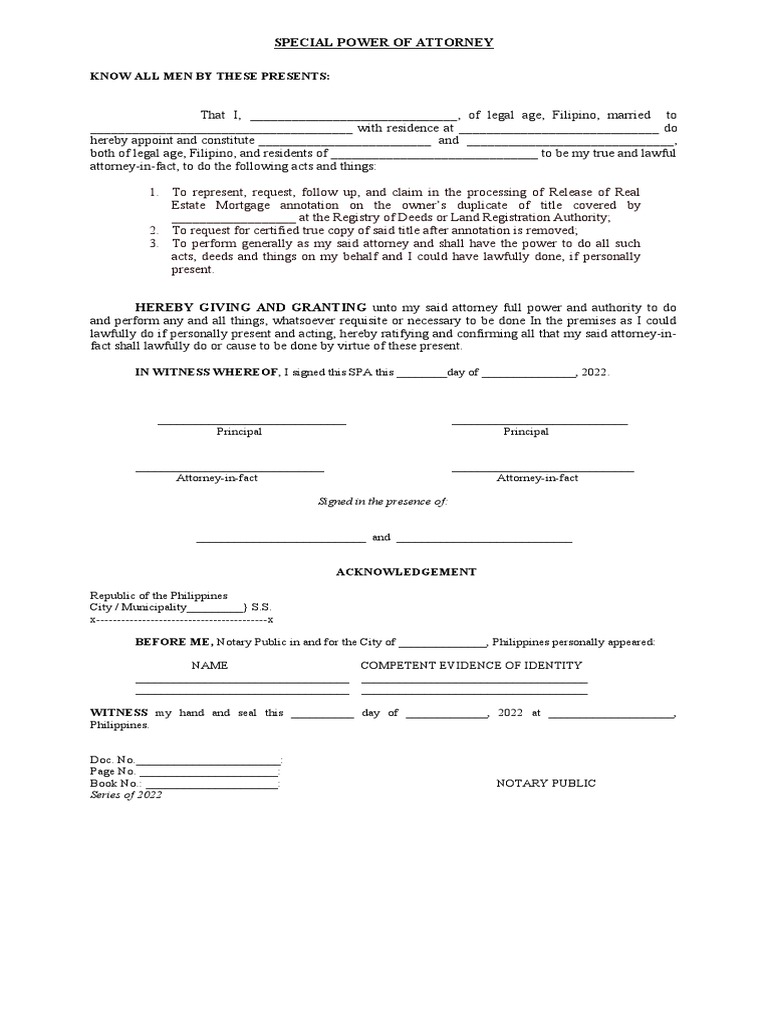 Special power attorney removal | PDF | Power Of Attorney | Property Law