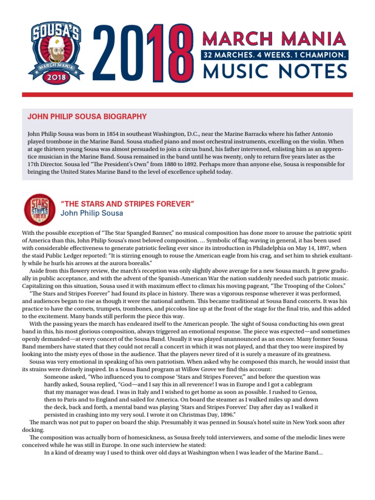 March Mania Music notes2018FINAL | PDF