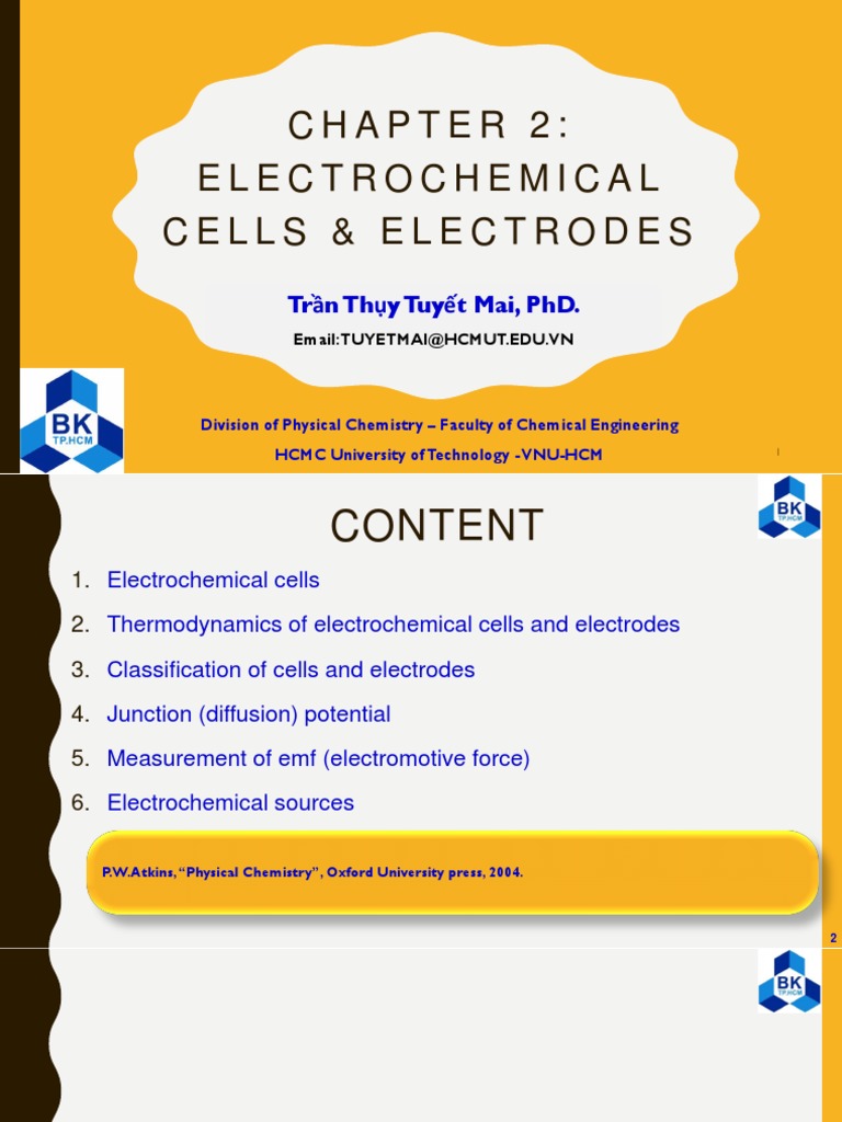 Chapter 2-PhyChem 2 - Electrochemical Cells Electrodes | PDF | Electrochemistry | Anode