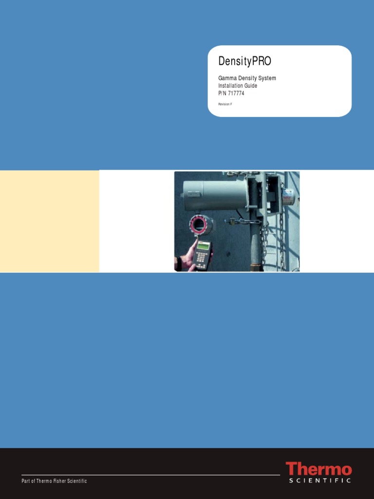 Densitypro: Gamma Density System | PDF | Electrostatic Discharge | Pipe ...