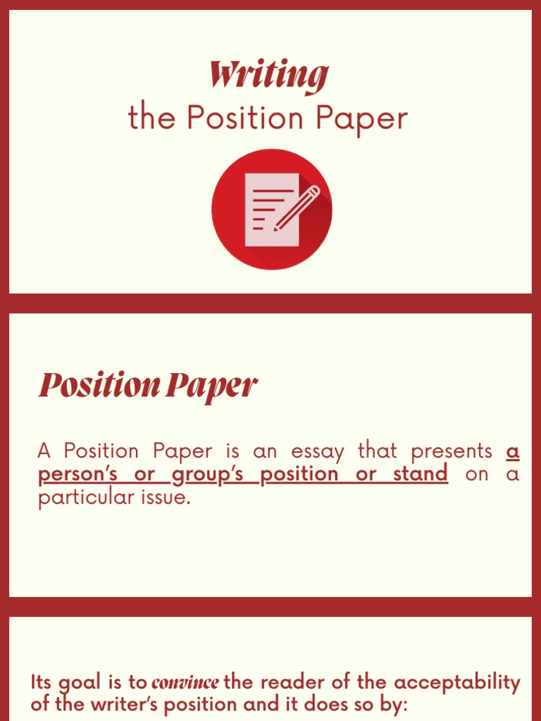 Position Paper 1 | PDF