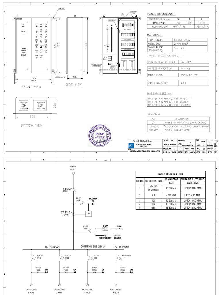 ACDB Wiring Diagram and Panel List | PDF | Electronics | Electrical Wiring