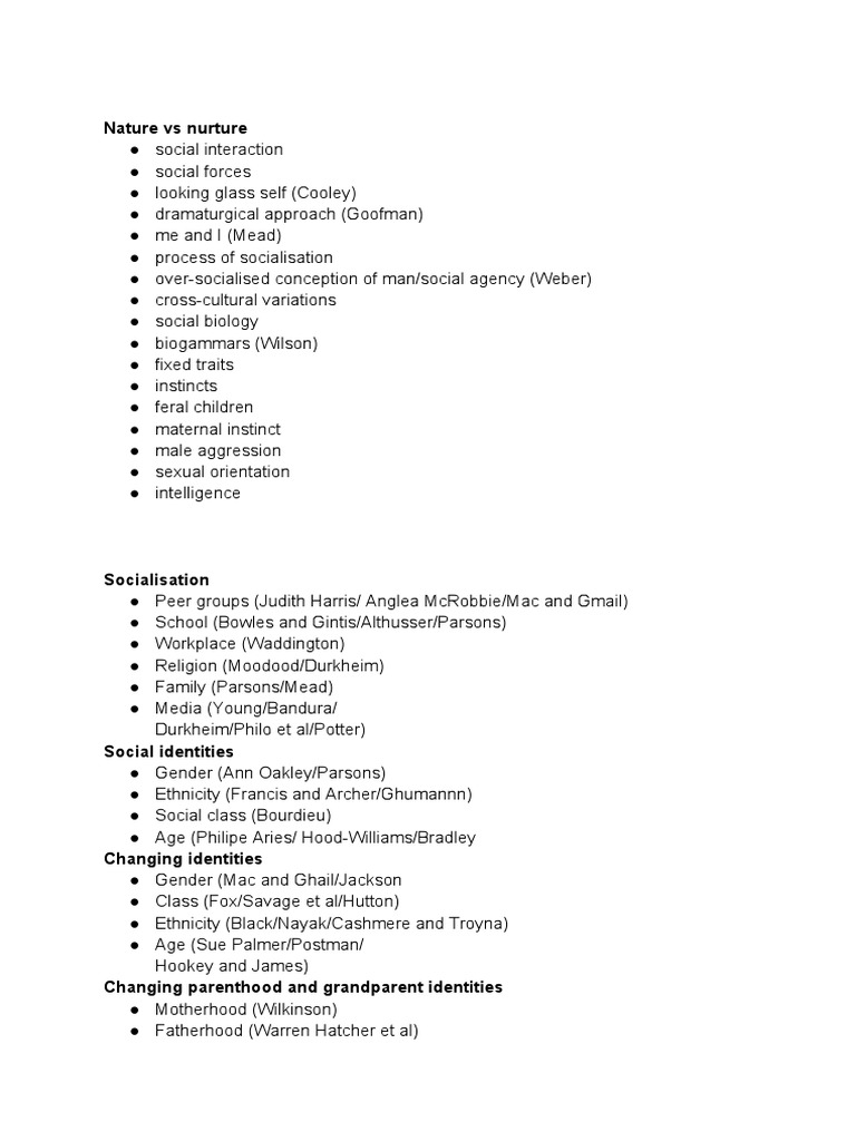 Sociology A Level Notes 5 | PDF
