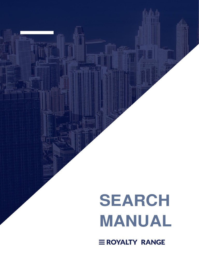 Search Manual RoyaltyRange | PDF | License | Credit