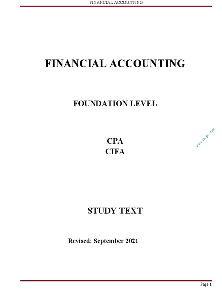 Financial Accounting 1 PDF | PDF | Equity (Finance) | Debits And Credits