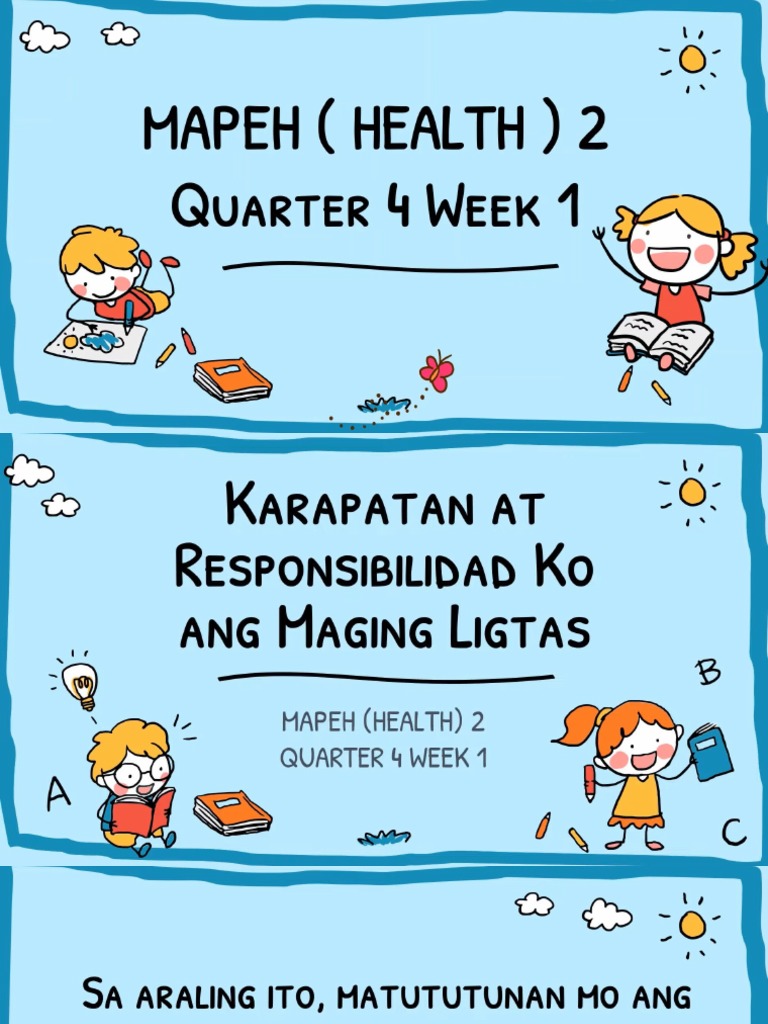 Health 2 Q4 W1 Karapatan at Responsibilidad Ko Ang Maging Ligtas | PDF