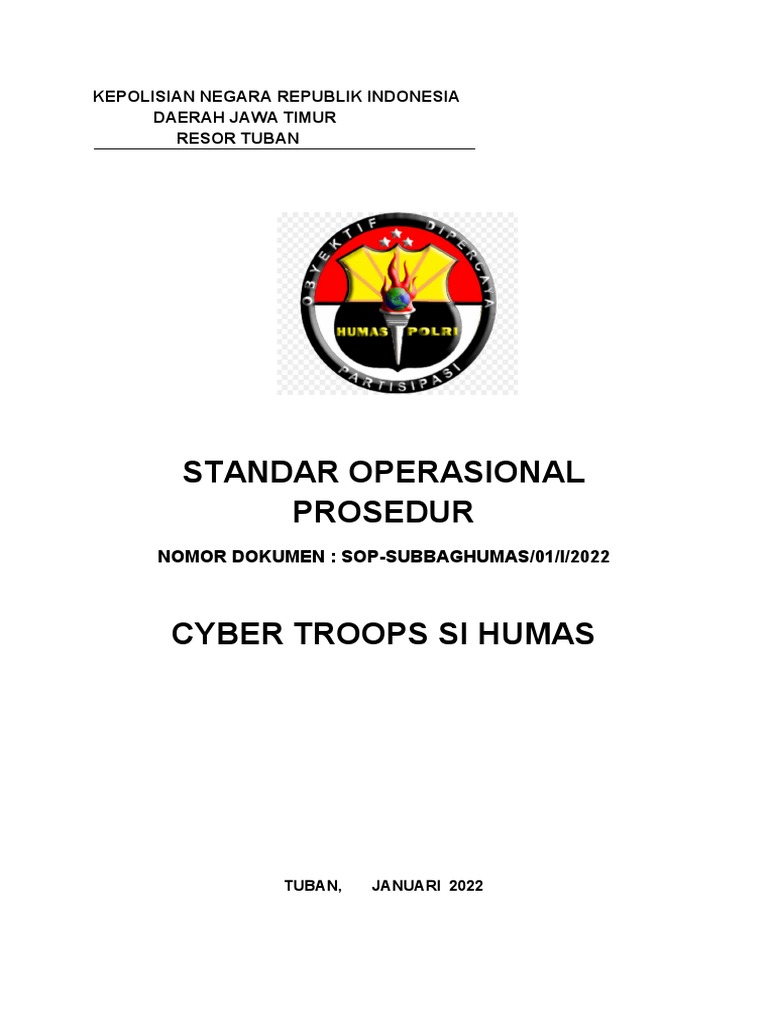 Sop Cyber Troops 2021 | PDF