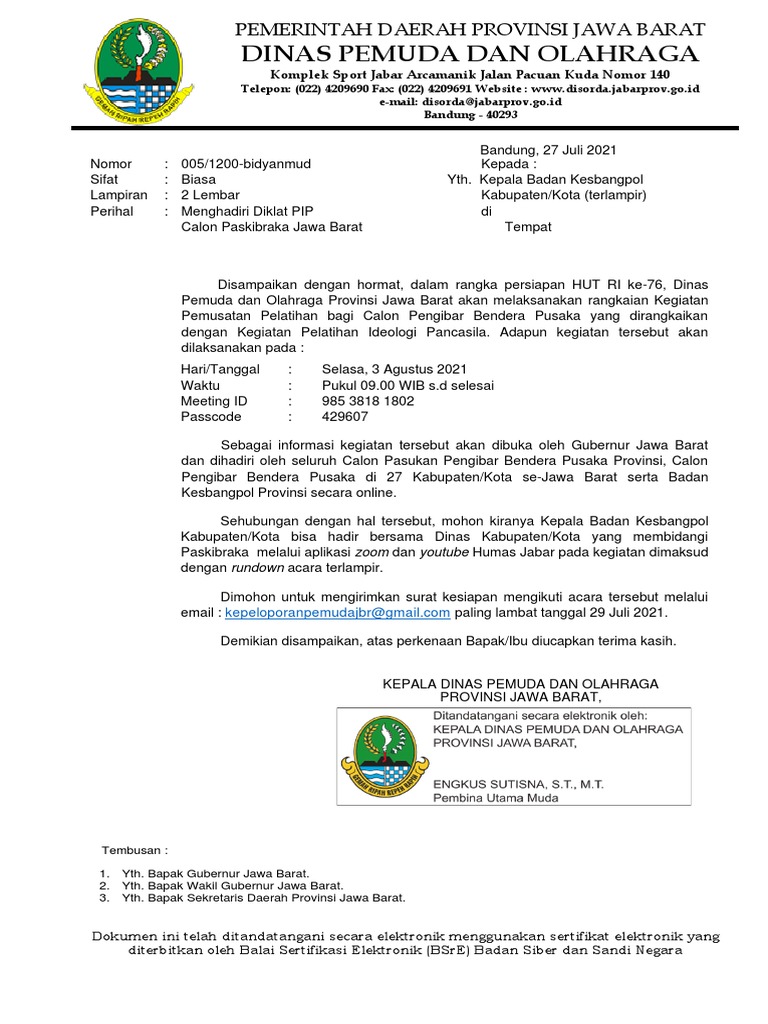 Surat Undangan Kesbangpol Kab Kot Pdf Pdf