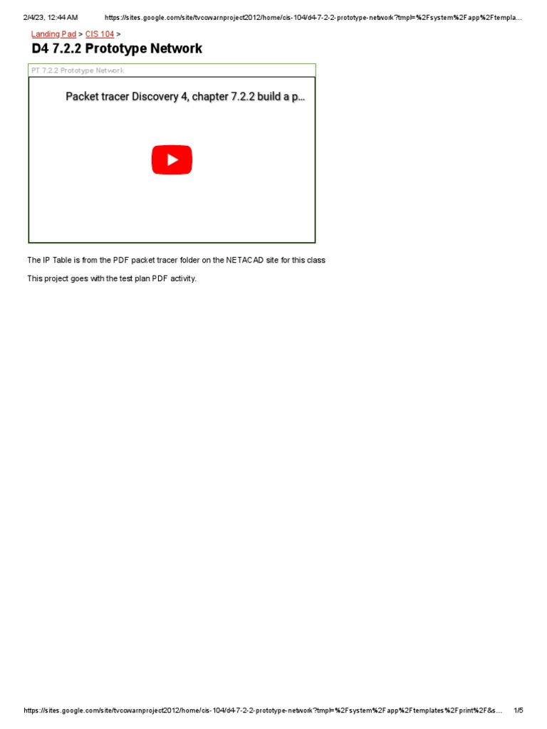 d4 7 2 2 Prototype Network | PDF | Router (Computing) | Network Architecture