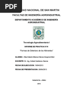 Factores CHATTO en la conservación alimentaria | PDF | Alimentos | Oxígeno