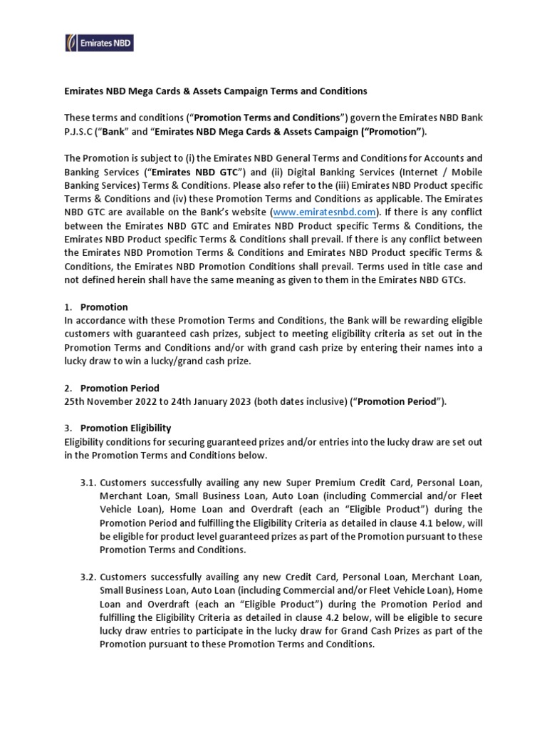 Mega Assets Campaign TNC | PDF | Credit Card | Loans
