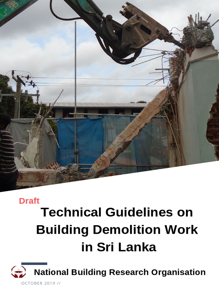 Draft Technical Guidelines On Building Demolition Work in Sri-Lanka | PDF | Demolition | Waste