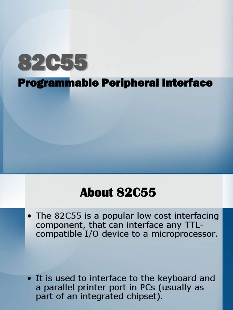 82C55 Ppi | PDF | Electric Motor | Input/Output
