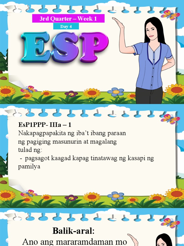 ESP Week 1 Day 4 3rd Quarter | PDF