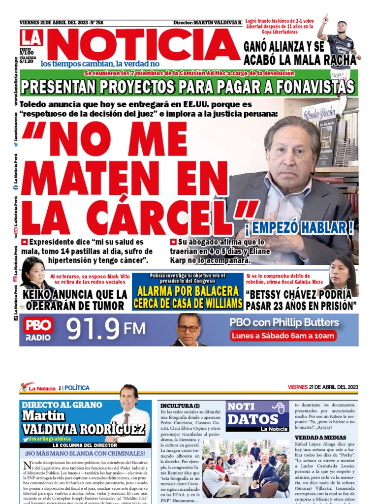 Lima - La Noticia | PDF | Perú | Gobierno