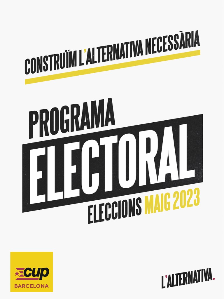 Programa electoral de la CUP | PDF