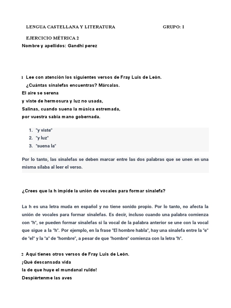 Ghandi Pérez Acuña - Examen Métrica | PDF