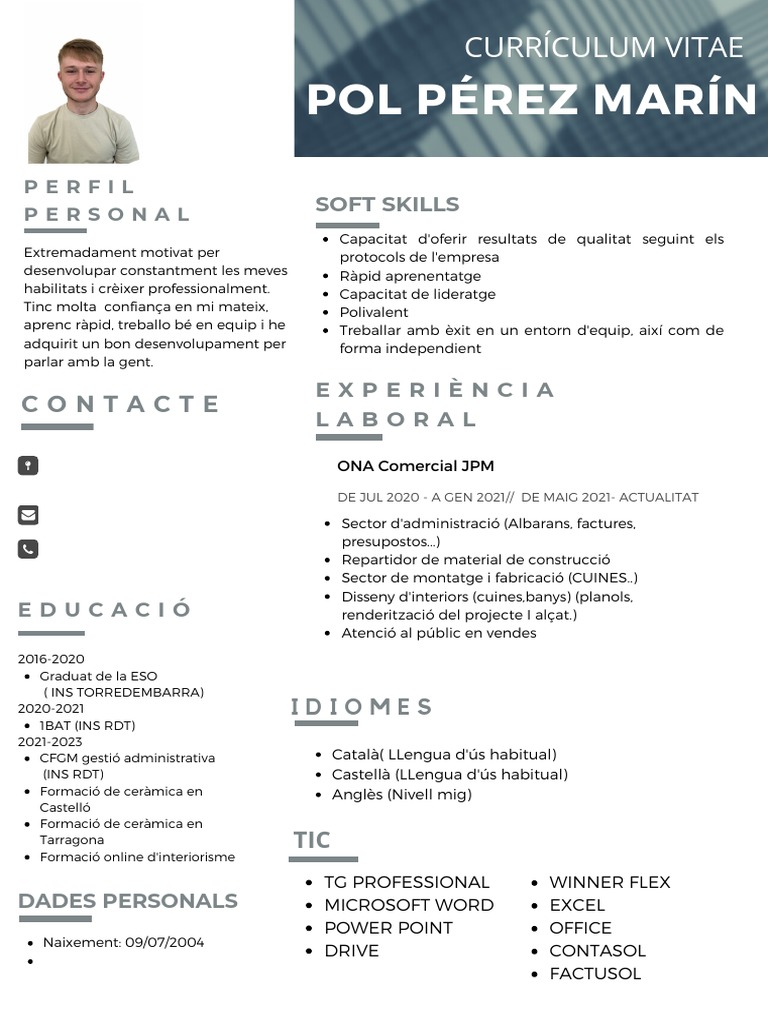 Pol Pérez Marín: Currículum Vitae | PDF