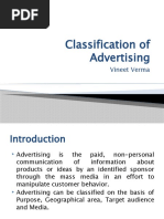 Classification of Advertising | PDF | Advertising | Mass Media