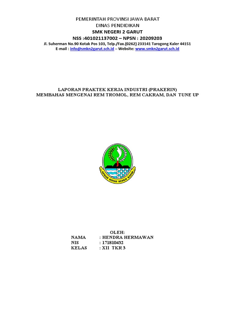 Laporan PKL Hendra Hermawan | PDF | Komputer