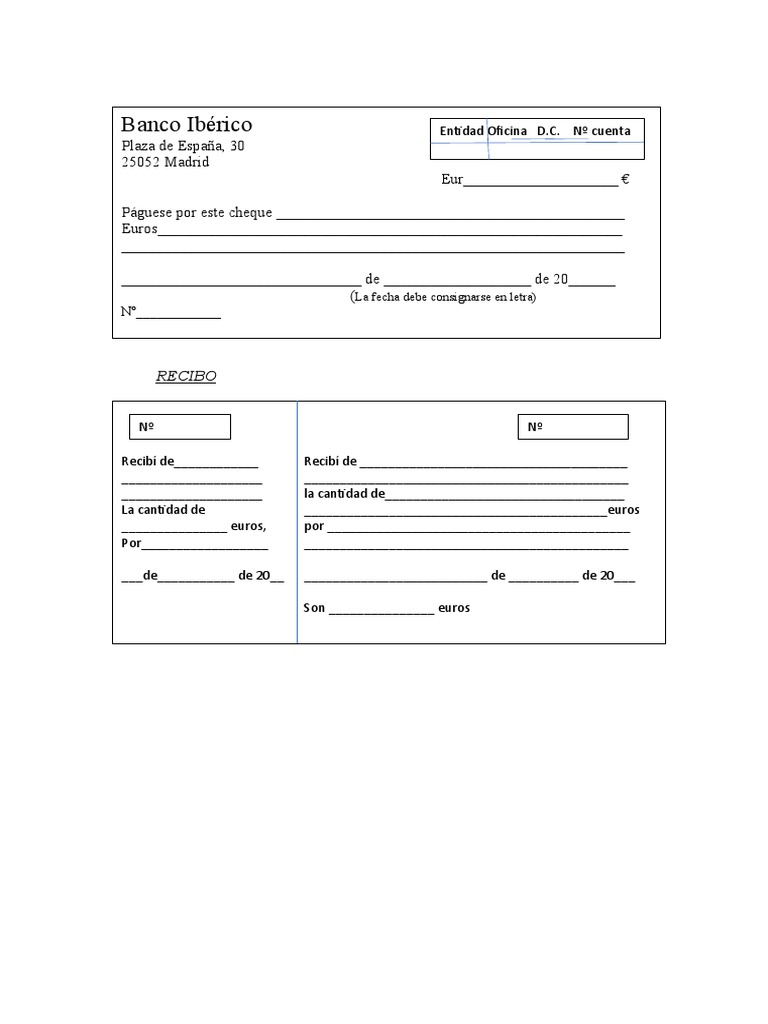 Cheque y Recibos | PDF