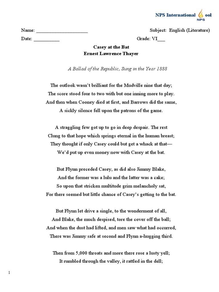 Casey at the Bat | PDF